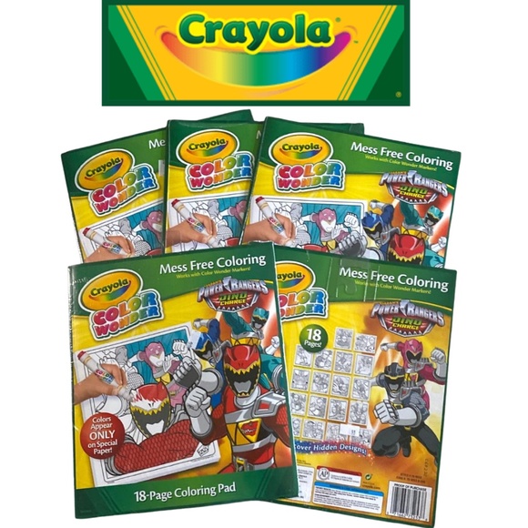 Crayola | Toys | Bundle Of 5 Power Rangers Crayola Color Wonder ...
